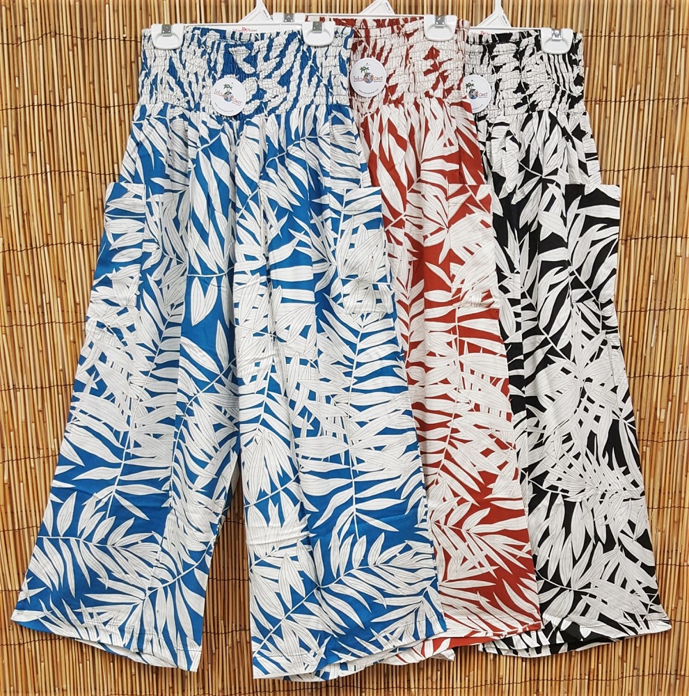 Island Planet Tropical Clothing: PANTS/RAYON PRINT PANTS