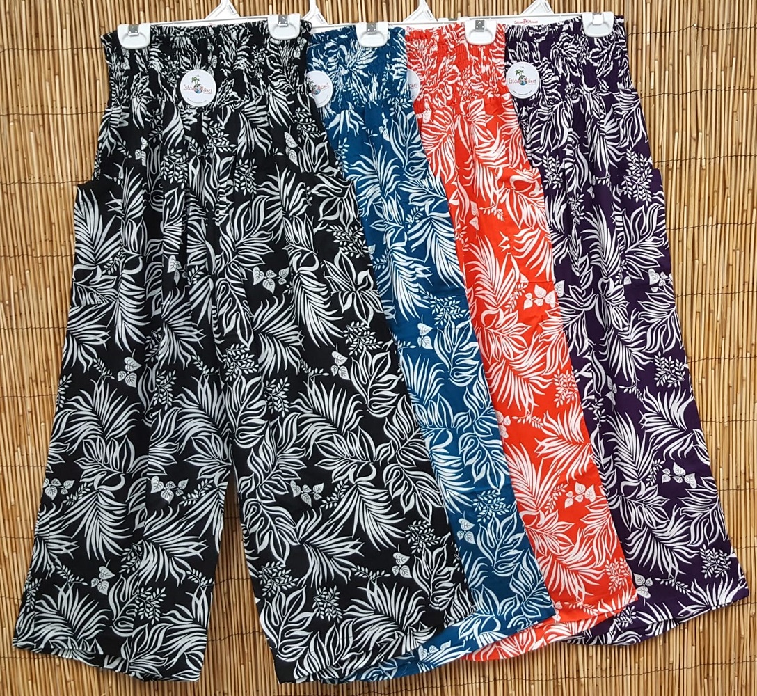 Island Planet Tropical Clothing: PANTS/RAYON PRINT PANTS