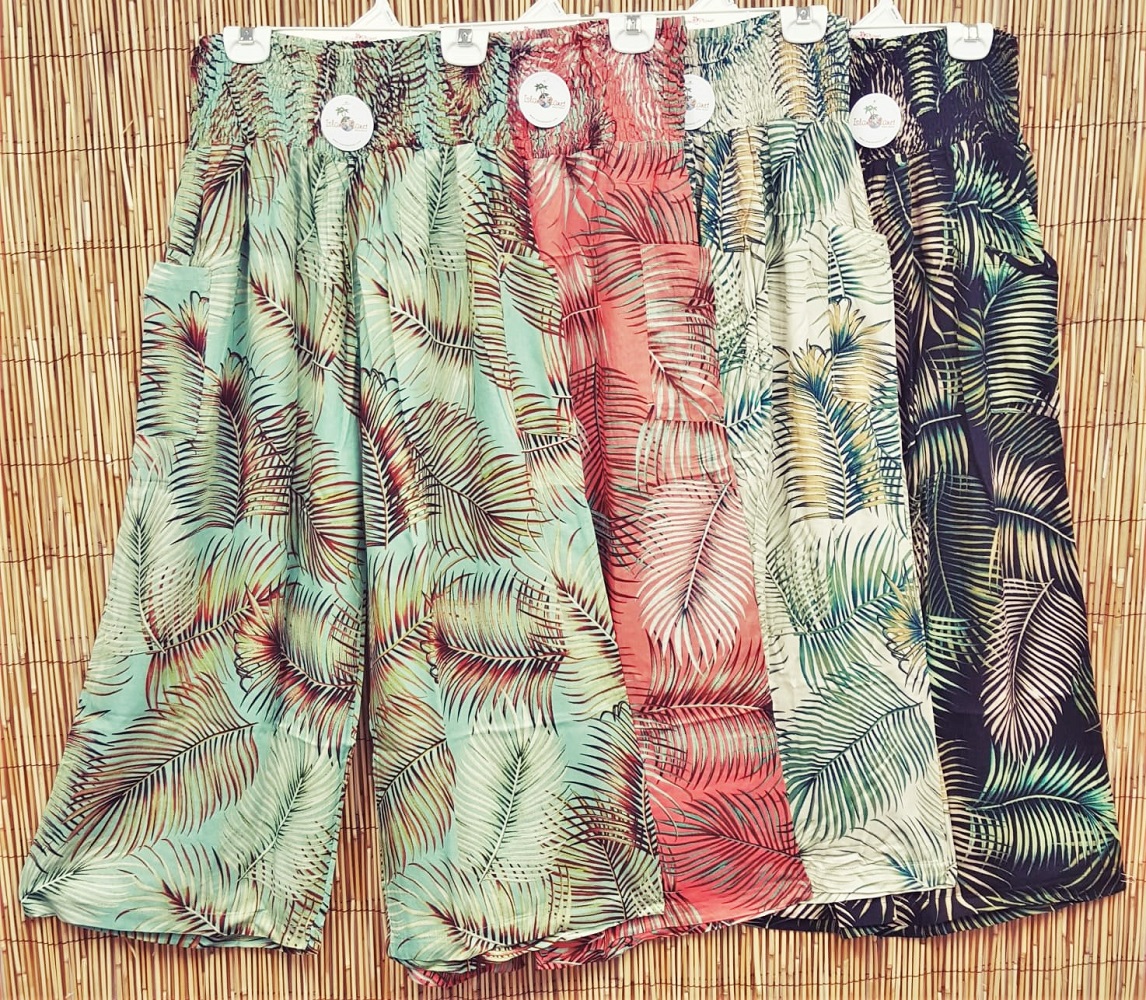 Island Planet Tropical Clothing: PANTS/RAYON PRINT PANTS