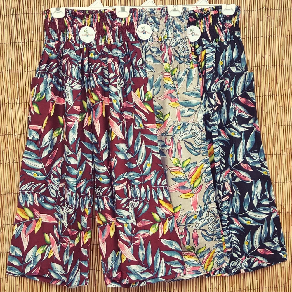 Island Planet Tropical Clothing: PANTS/RAYON PRINT PANTS