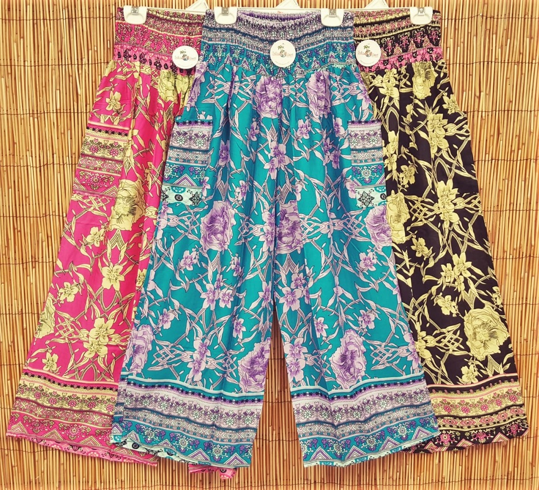 Island Planet Tropical Clothing: PANTS/RAYON PRINT PANTS